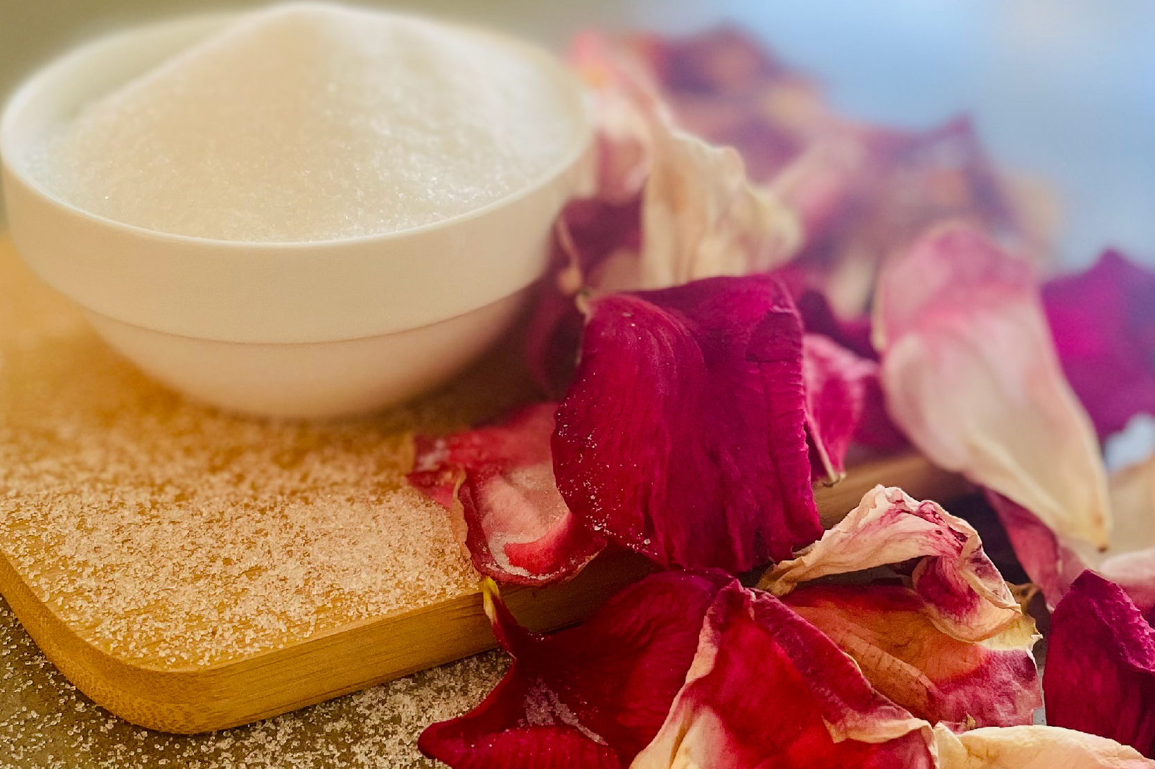 super simple rose sugar - Harvest - Virtue - Create - Harvest